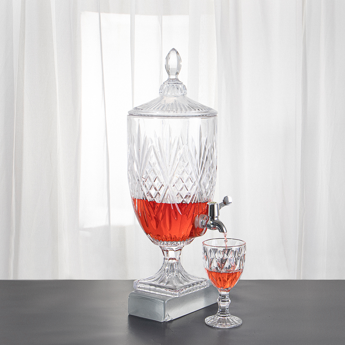 glass drink beverage dispenser with tap-GLASS TABLEWARE-Jh Glassware-Jh ...